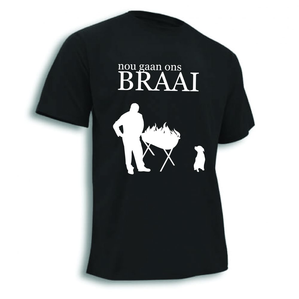 Real Men Braai with Wood T-Shirt - My Cousin